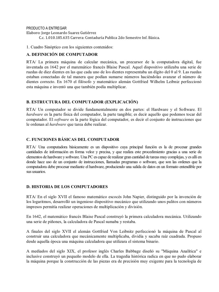 Conceptos Basicos de Informatica | PDF