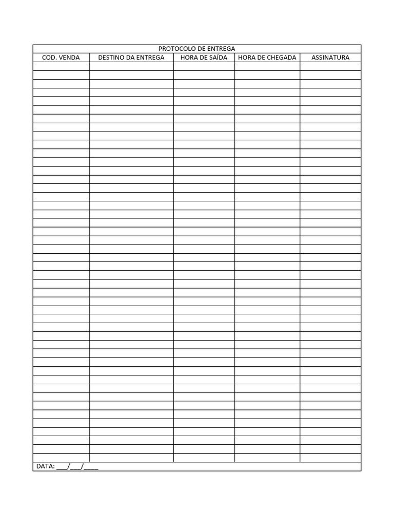 Protocolo de Entrega | PDF