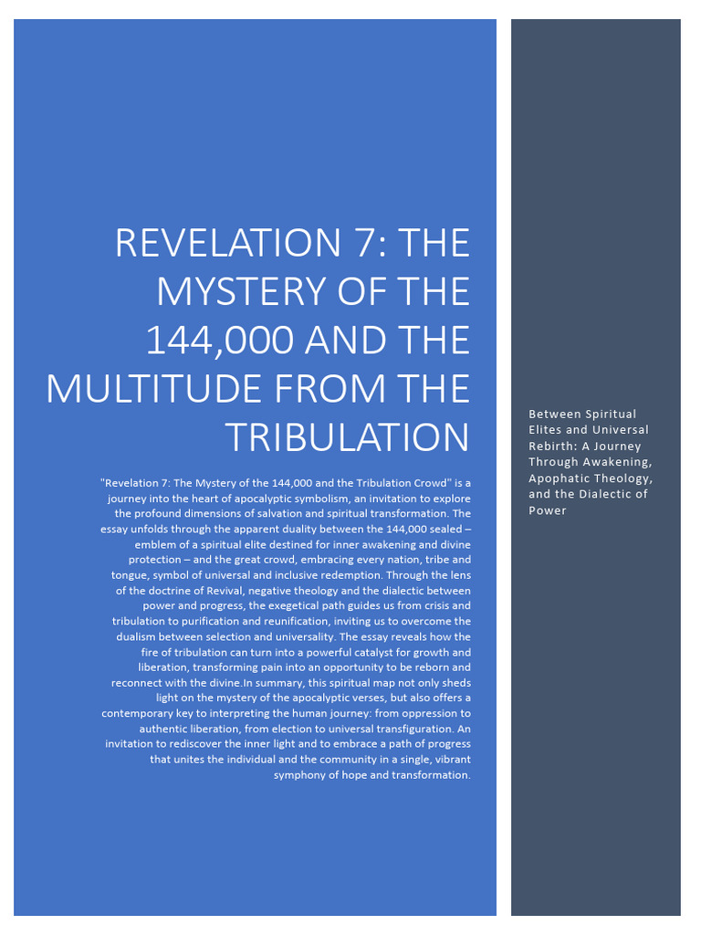 Revelation 7 The Mystery of The 144,000 and The Multitude From The ...
