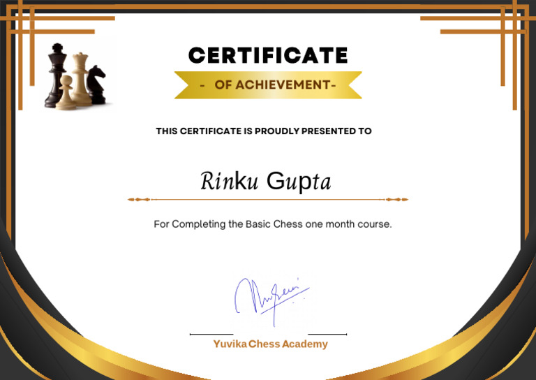 Chess Certificate | PDF