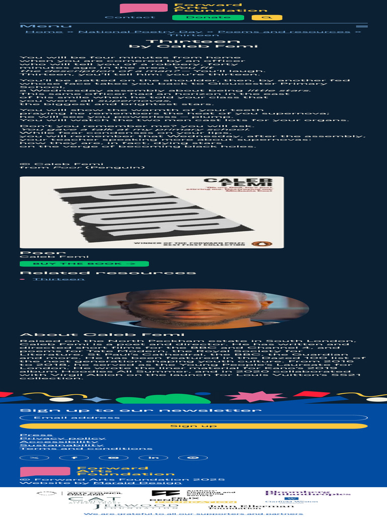 Thirteen Poem by Caleb Femi | PDF