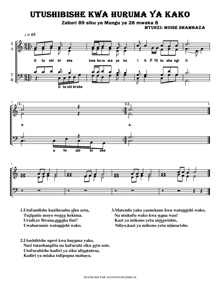 CFR Shambaza Utushibishe Kwa Uruma Ya Kako | PDF