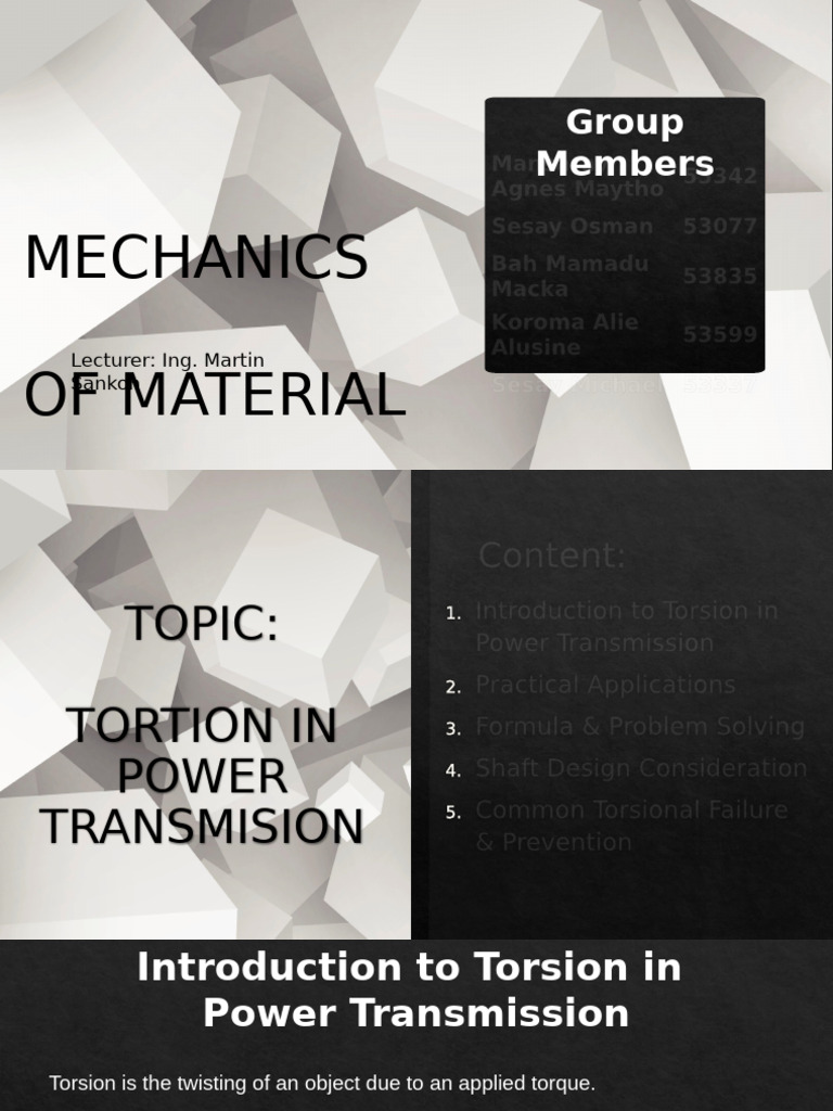Presentation On Mech. Material | PDF | Strength Of Materials | Fatigue ...