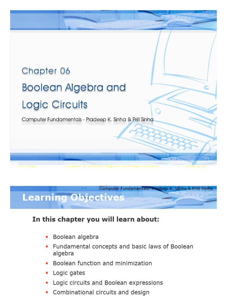 Boolean Algebra and Logic Circuits | PDF | Logic Gate | Boolean Algebra
