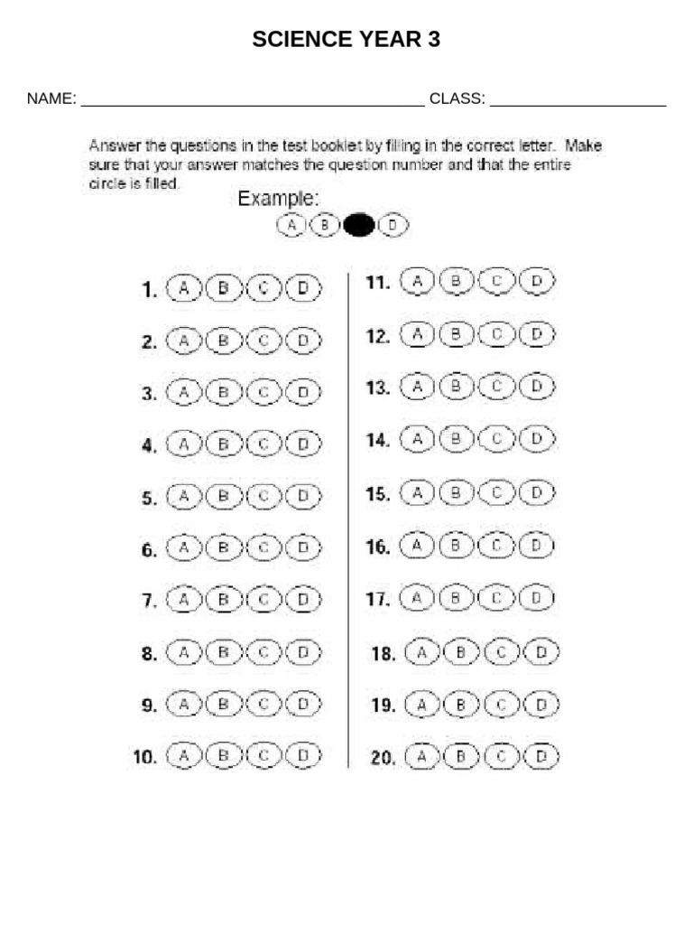 OMR 20 OBJECTIVES | PDF