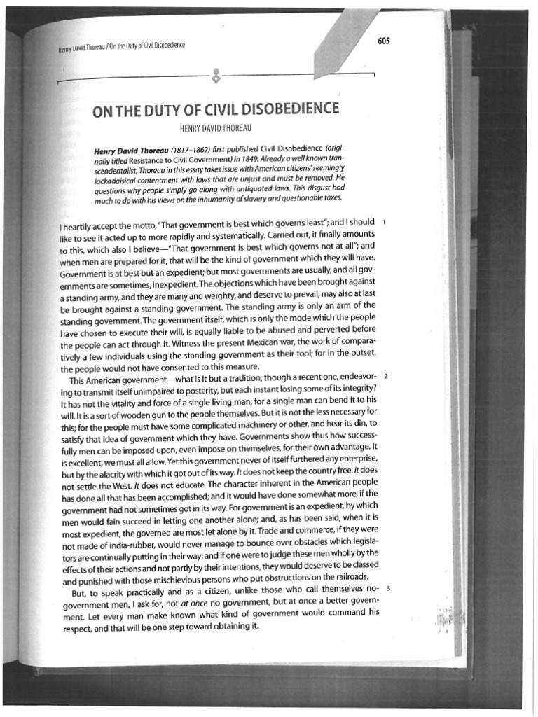 Civil Disobedience (1) | PDF
