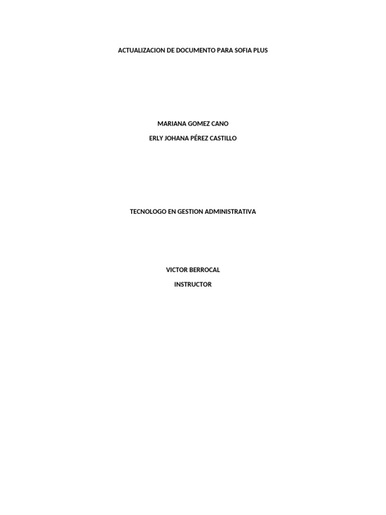 Actuaizacion de Datos Sofia Plus | PDF