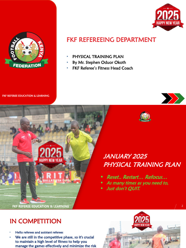 FKF Referee Physical Training Plan | PDF | Running | Aerobic Exercise