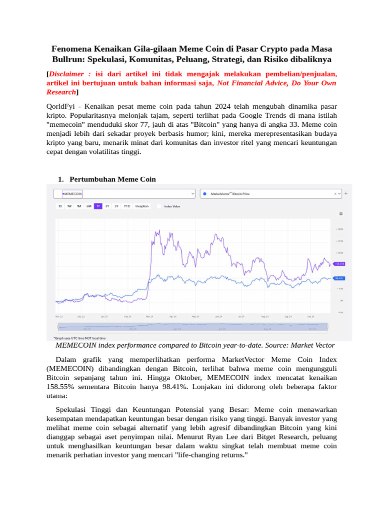 Fenomena Kenaikan Meme Coin | PDF