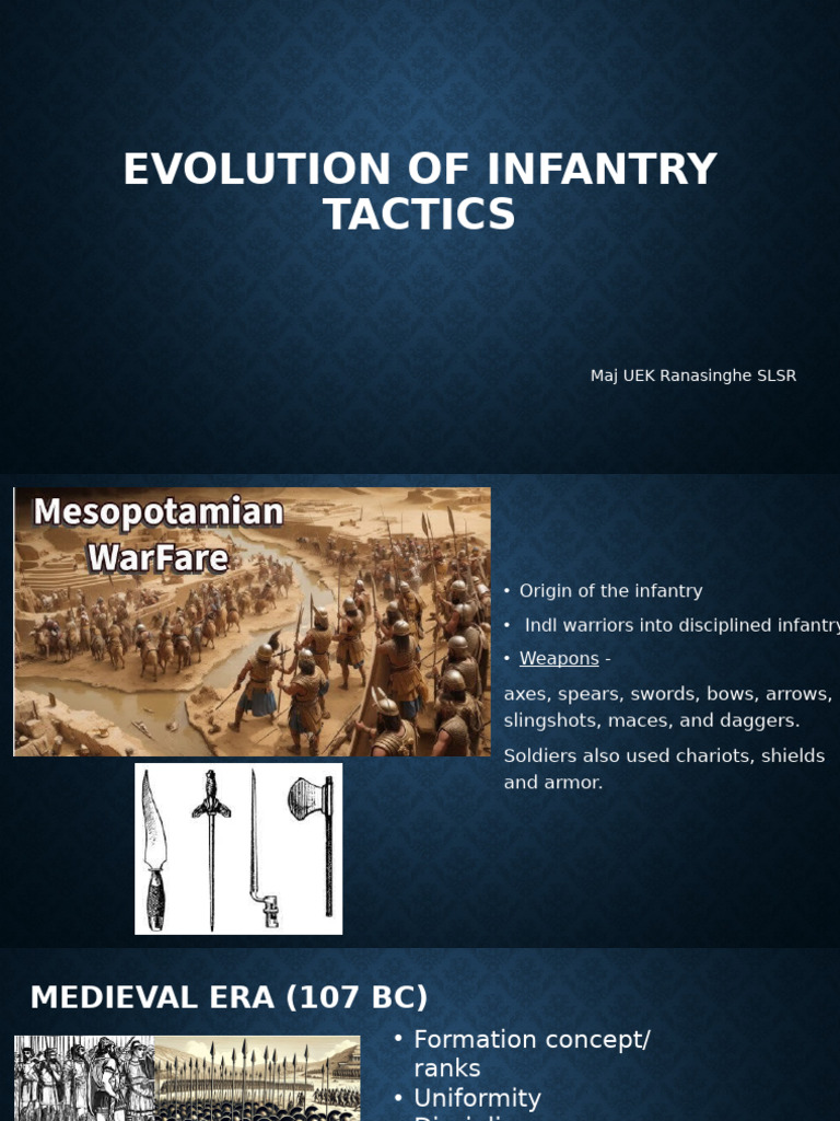 Evolution of Inf Tac | PDF | Infantry | Military Tactics