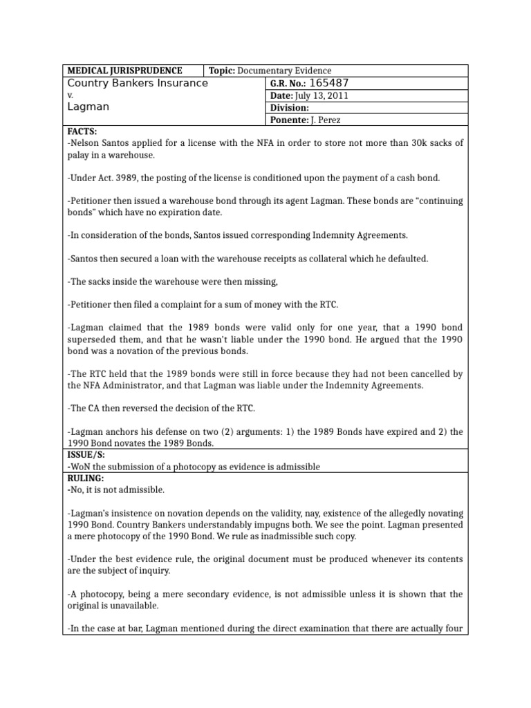 Country Bankers Insurance v. Lagman G.R No. 165487 | PDF | Justice ...