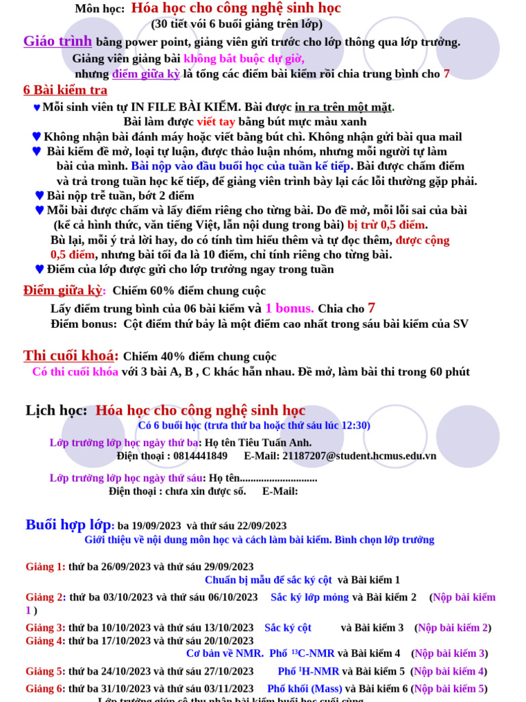 Co Thi - Gioi Thieu Mon Hoc Hoa Cho Cong Nghe Sinh | PDF