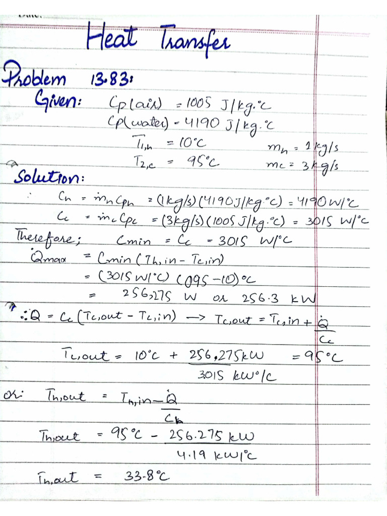Heat Transfer Assignment | PDF