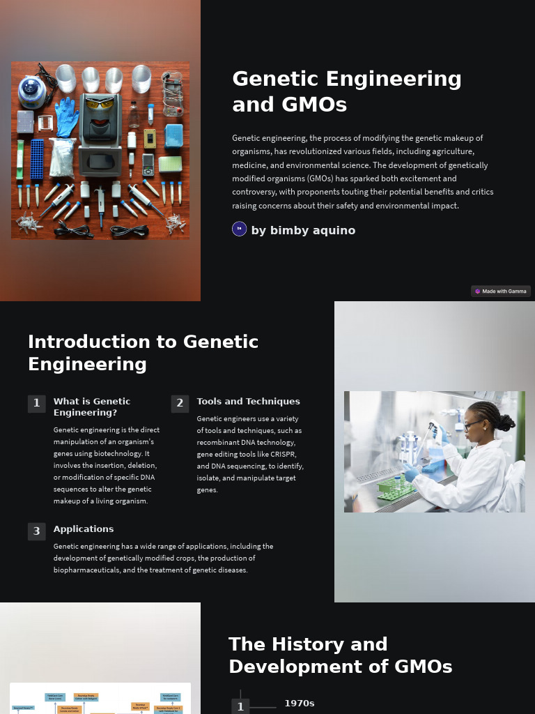 Genetic Engineering and GMOs | PDF | Genetic Engineering | Genetically Modified Organism