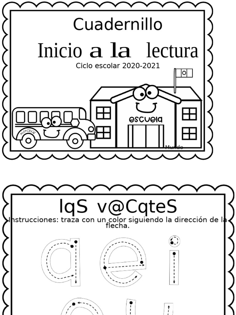 1 Cuadernillo de Inicio A La Lectura Parte I | PDF