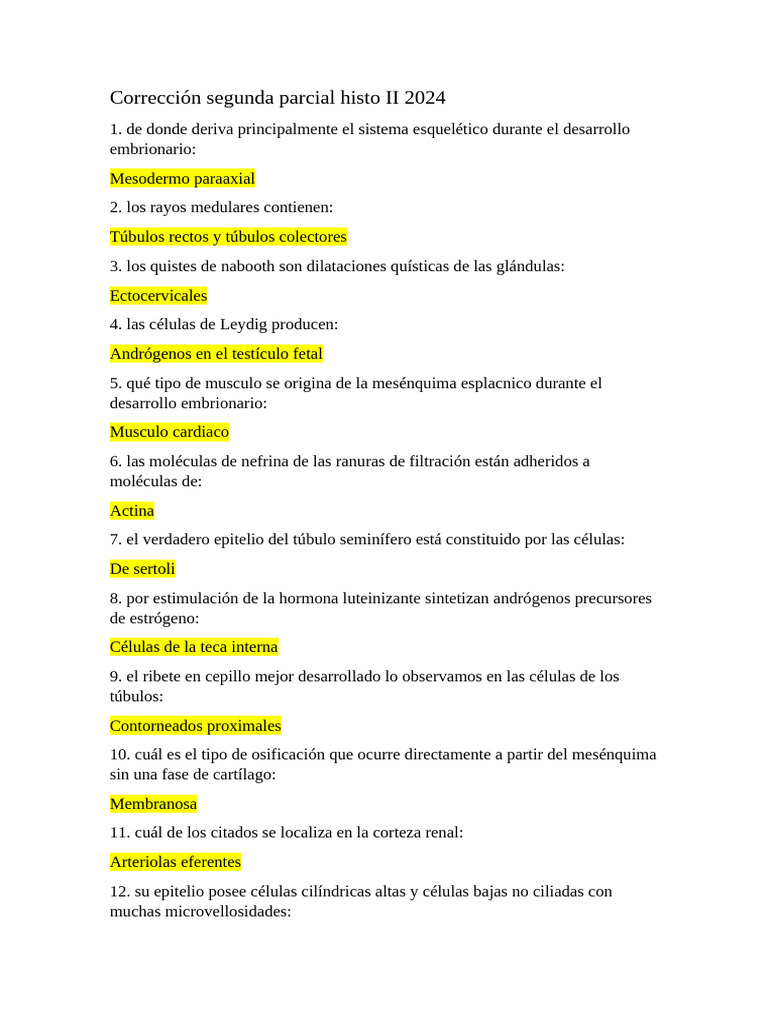 Corrección Histo II | PDF | Andrógino | Ciclo menstrual