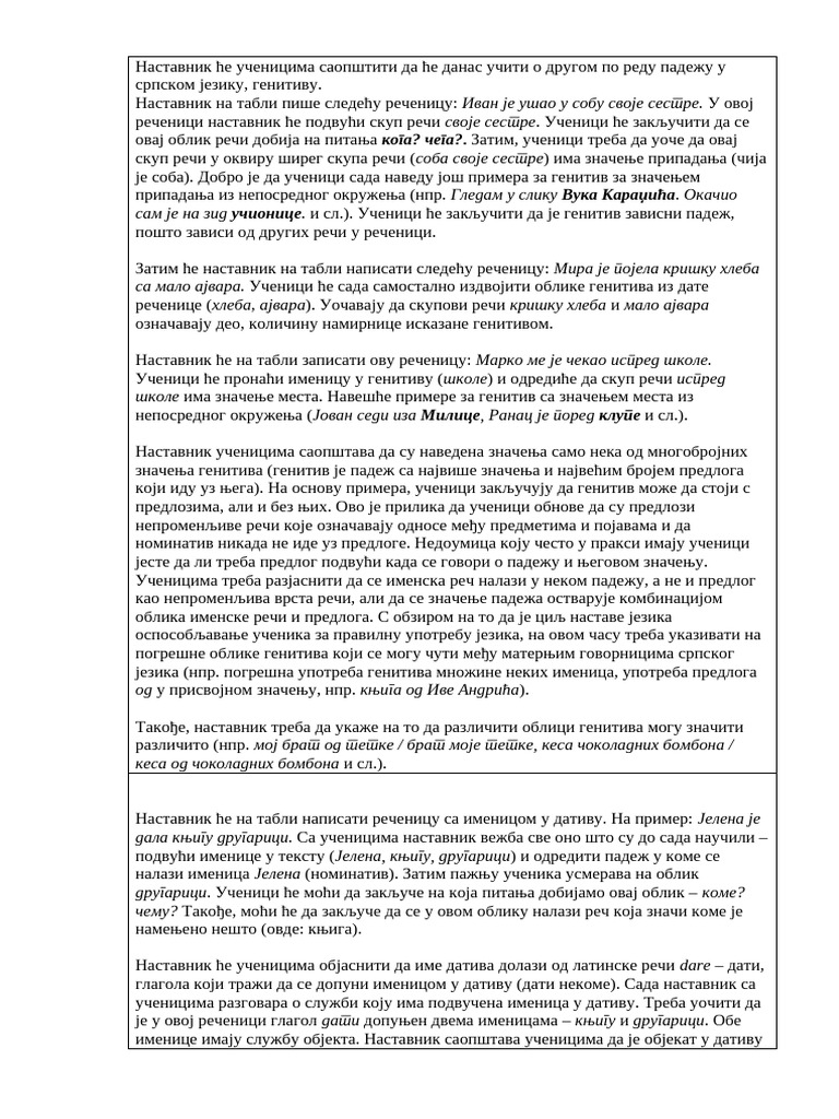 Padezi sve iz Kletovih priprema | PDF