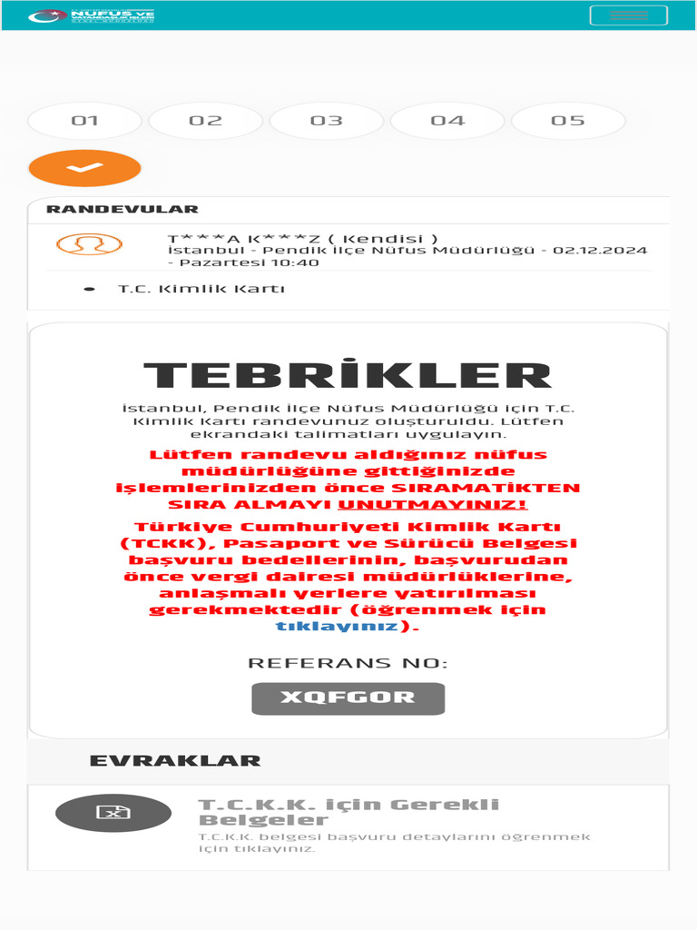 Sonuç - Randevu Al - NVI | PDF