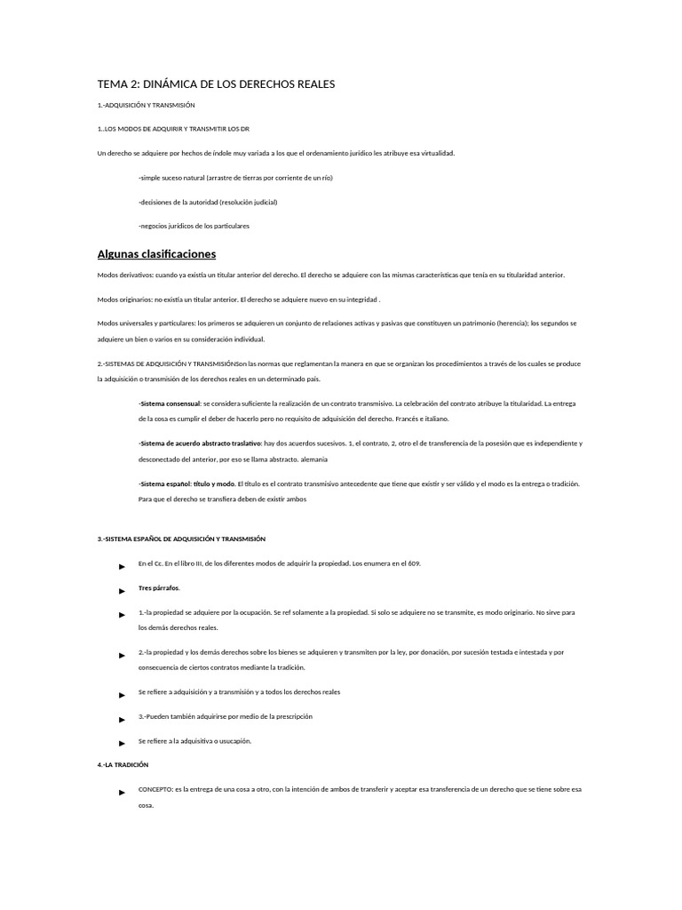 Tema 2 | PDF | Posesión adversa | Posesión (Ley)