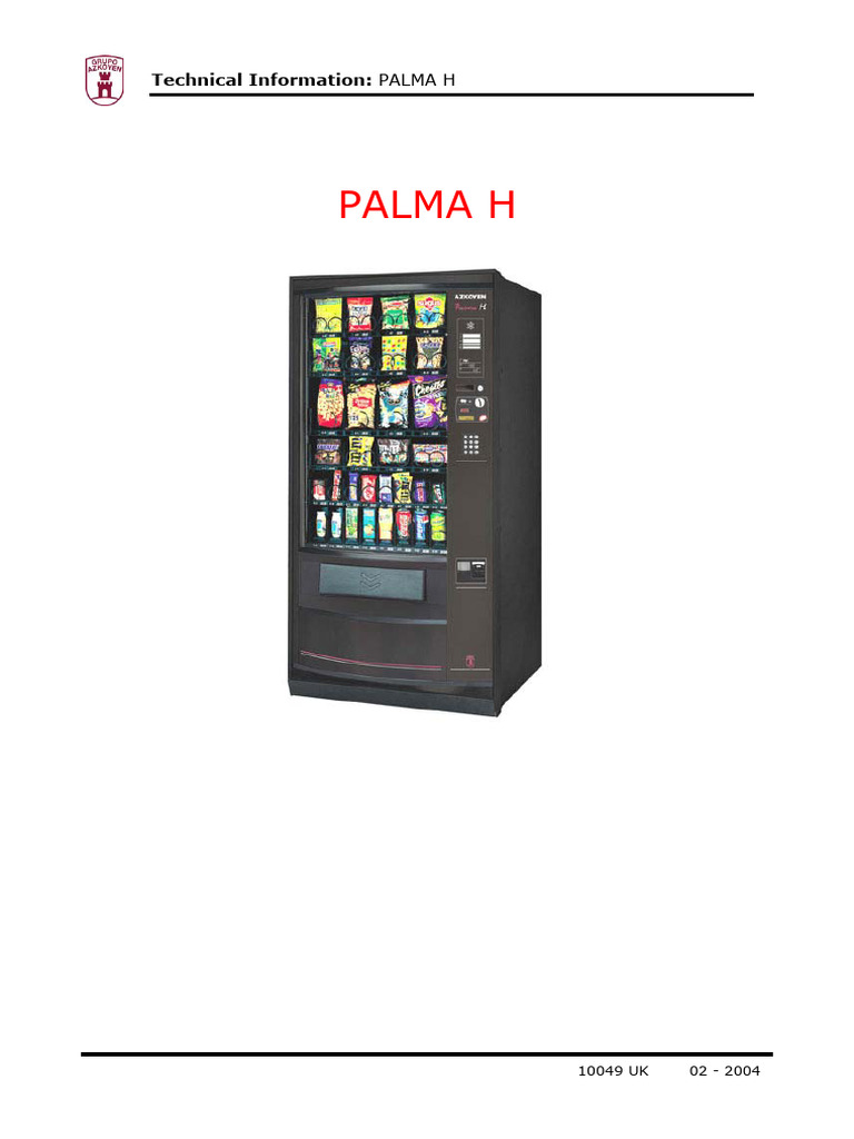 Palma H Series Vending Machine Specs | PDF | Door | Paint