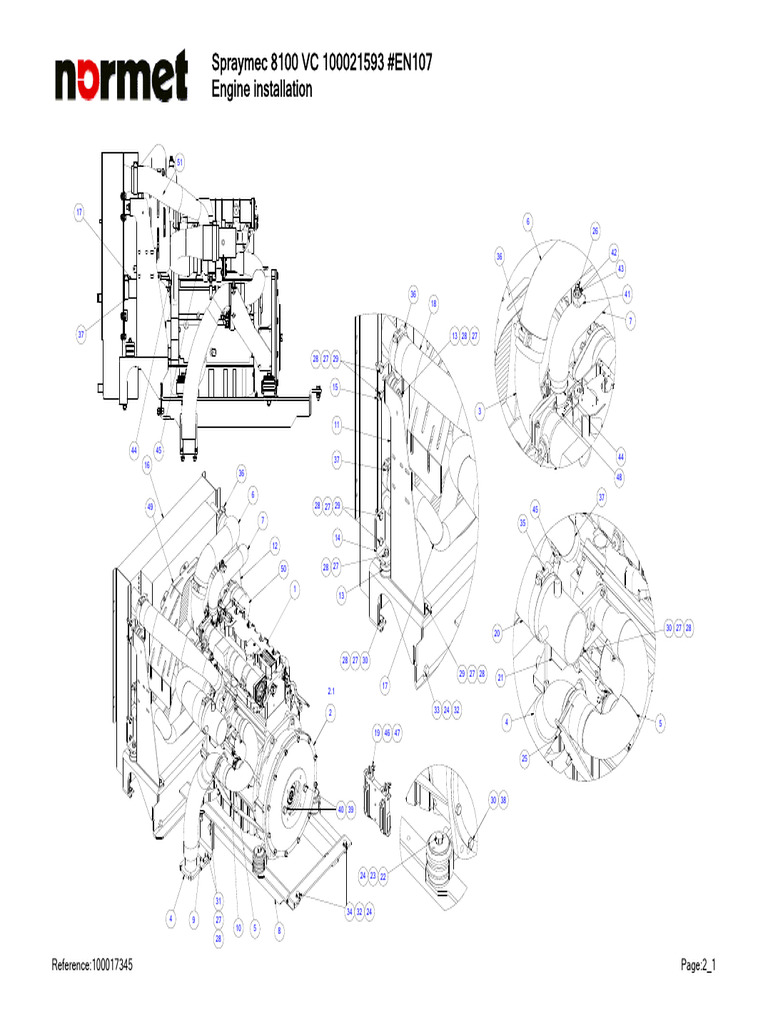 Spraymec 8100 VC 100021593 #EN107 Engine Installation: Reference ...