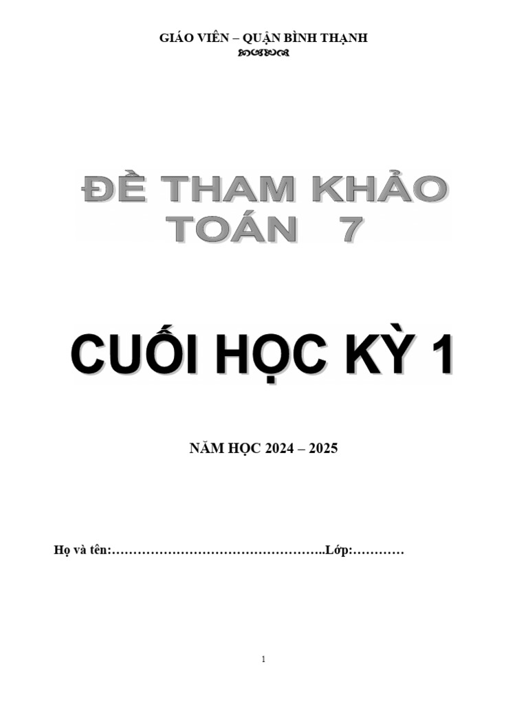 De Cuong Cuoi Ki 1-24-25 | PDF