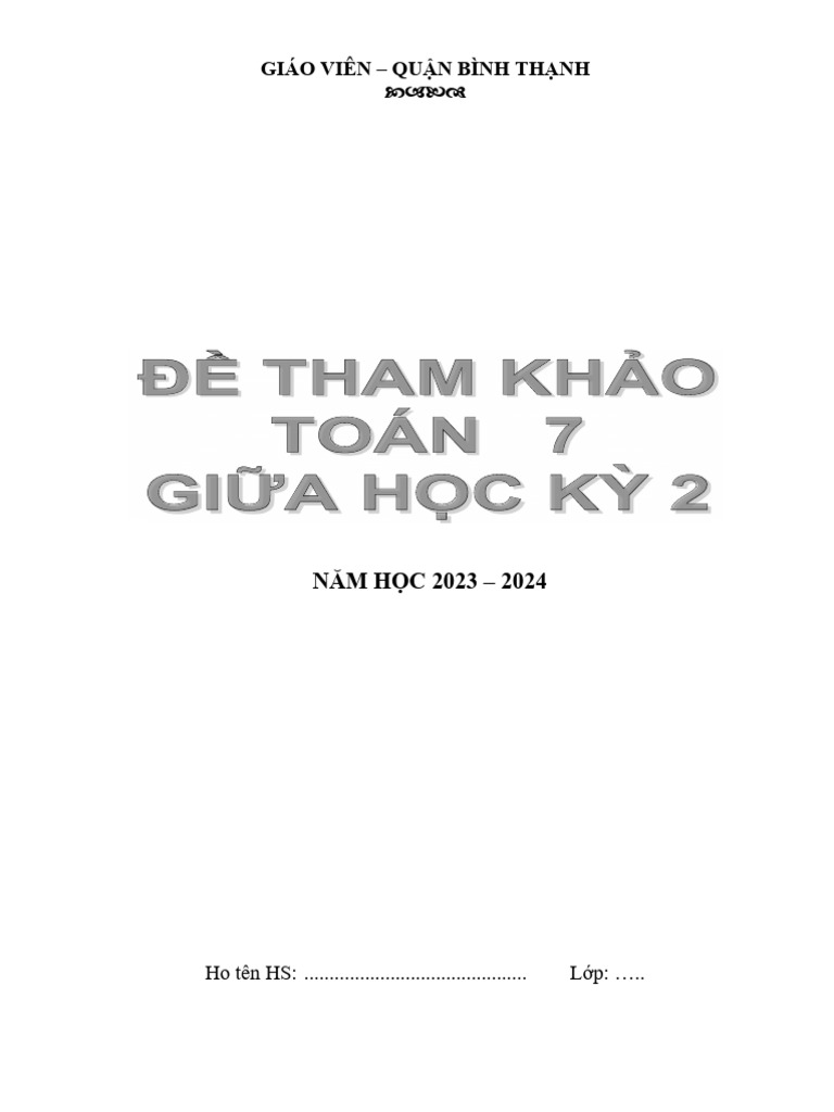 De Cuong Giua Ki 2 23 24 | PDF