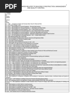 List of Is Codes Used in Civil Engineering | PDF | Concrete | Cement