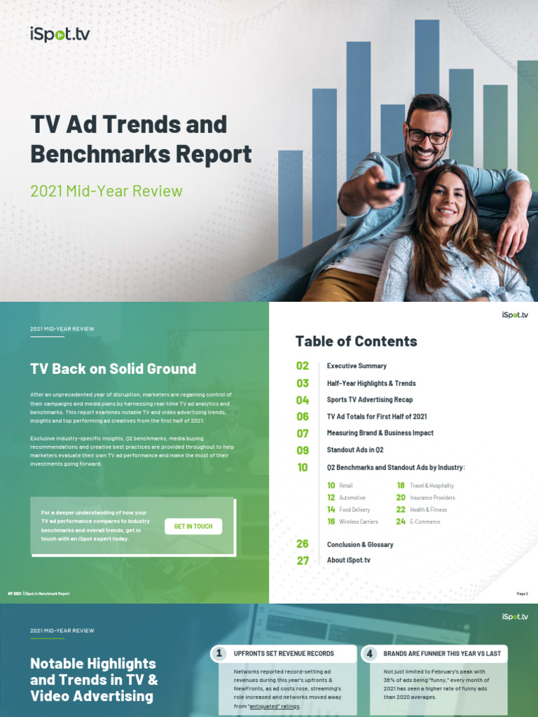 Ispot 2021 Mid Year TV Ad Trends and Benchmarks Report | PDF | Brand | Advertising