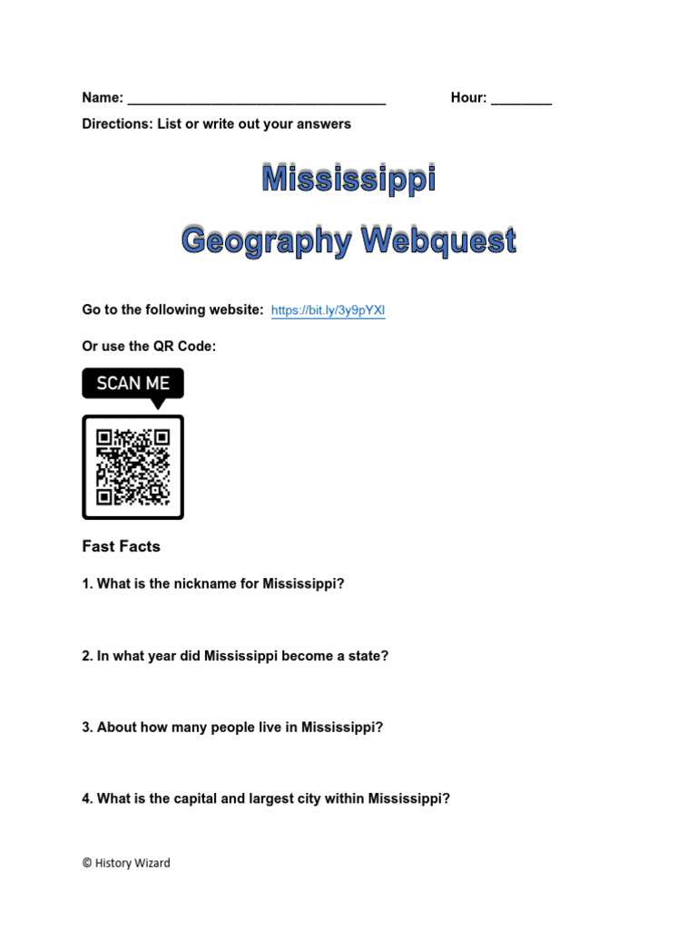 Annotated-Mississippi Geography Webquest | PDF