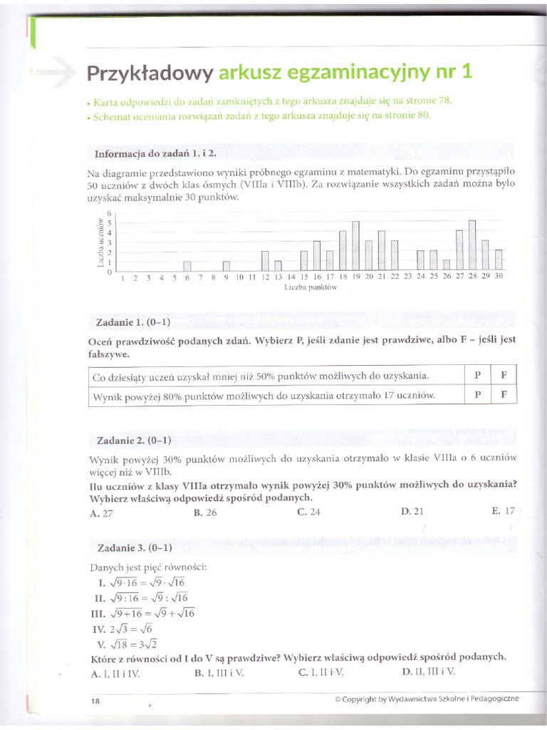 Przykladawe zadania - egzamin 8 klasisty | PDF