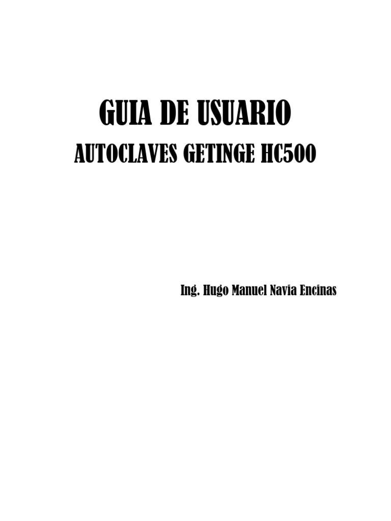 Guia de Uso Autoclave HC533 Tarea3 | PDF | Bomba