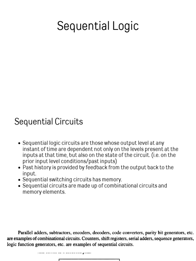 Sequencial - Logic (1) .PPTX - 20250218 - 083616 - 0000 | PDF | Logic Gate | Computer Engineering