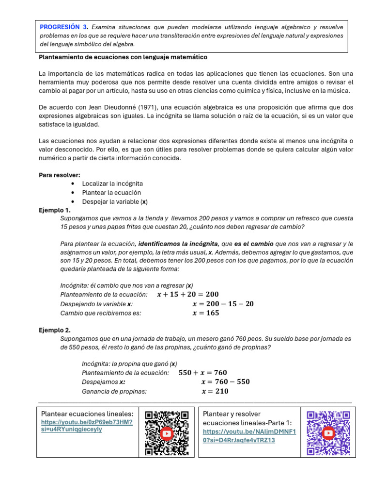 P3.a3-Pmii | PDF | Ecuaciones | Álgebra