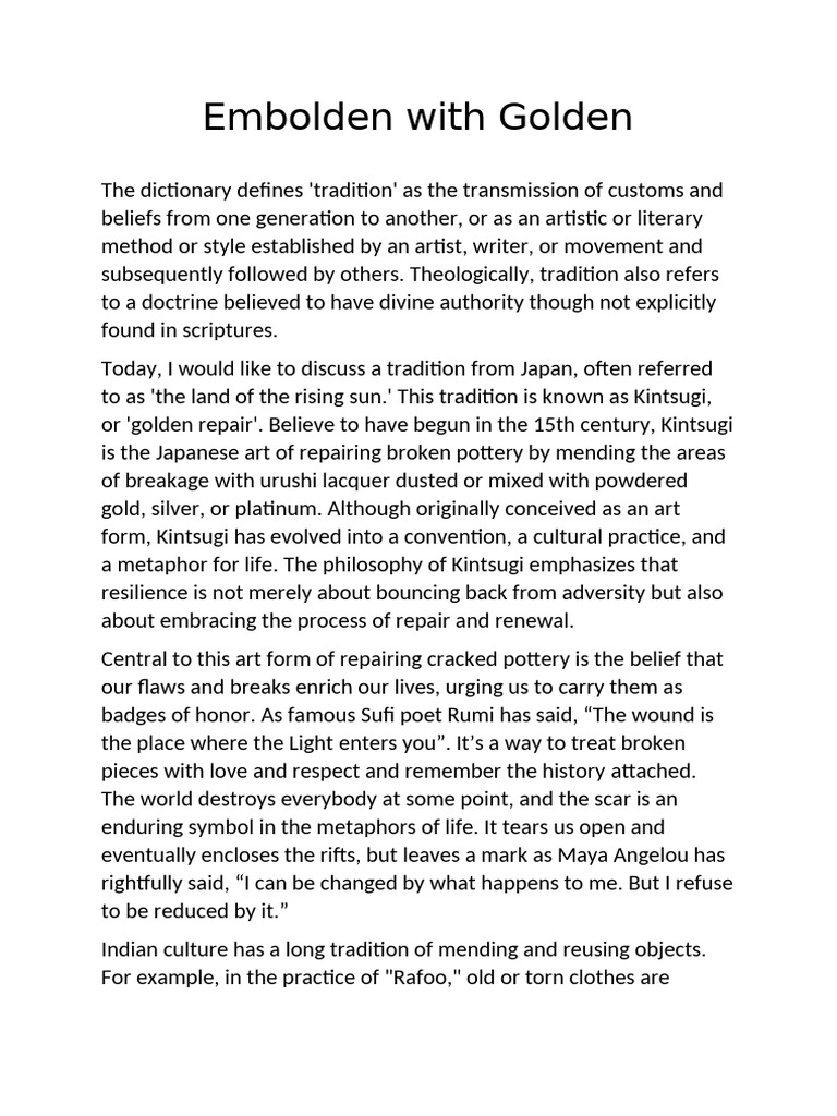 Embolden With Golden (KintSugi) | PDF