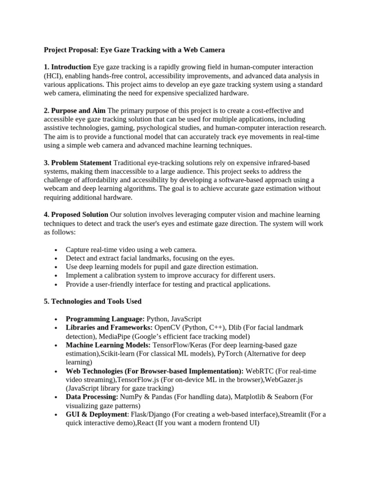 Affordable Eye Gaze Tracking | PDF | Human–Computer Interaction | Machine Learning