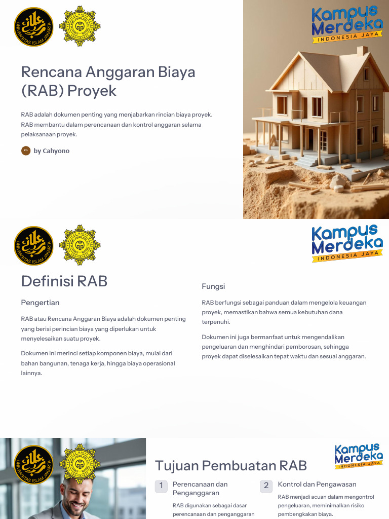 Rencana Anggaran Biaya RAB Proyek | PDF