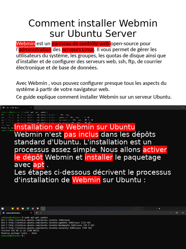 Comment Installer Webmin Sur Ubuntu | PDF | Pare-feu (informatique) | Serveur (Informatique)