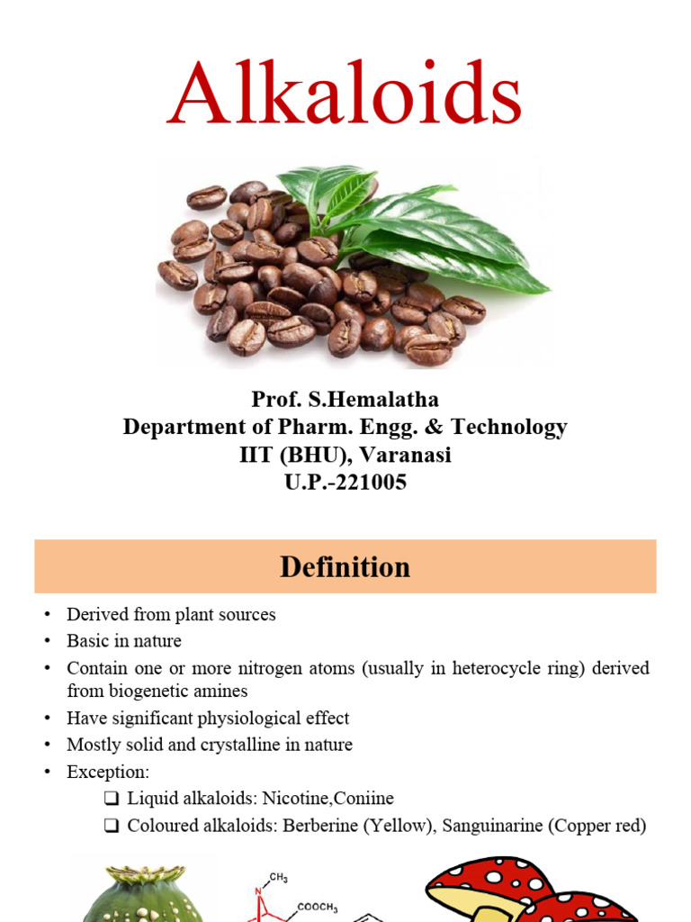 Alkaloids Introduction | PDF | Alkaloid | Chemical Compounds
