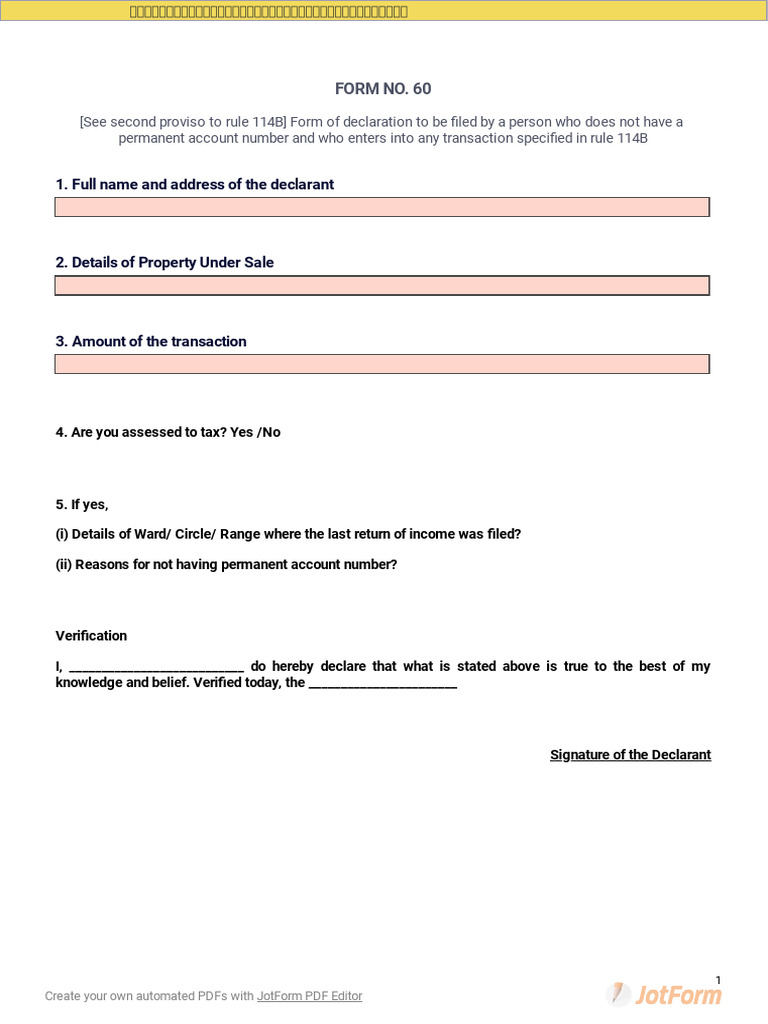 Form 60 | PDF