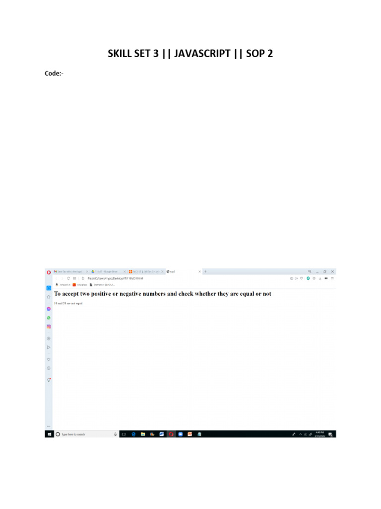 JavaScript Number Comparison & Calculations | PDF