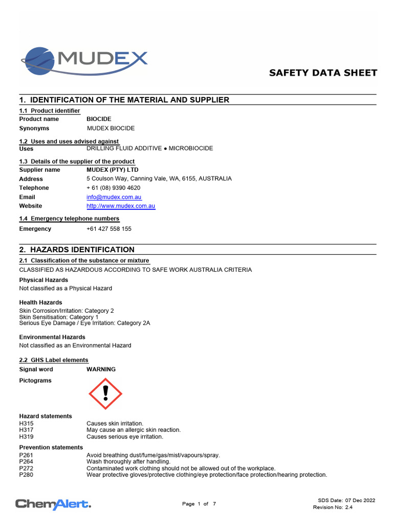 BIOCIDE | PDF | Occupational Safety And Health | Safety
