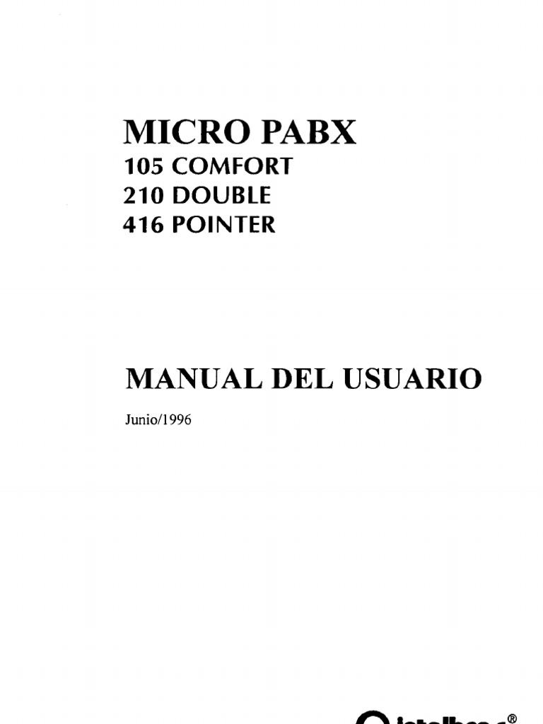 Manual Central Telefónica Intelbras 2x10 4x16 manual_210_416 | PDF