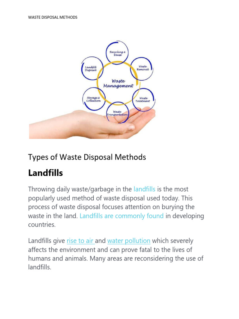 Waste Disposal Methods Guide | PDF | Waste Management | Waste
