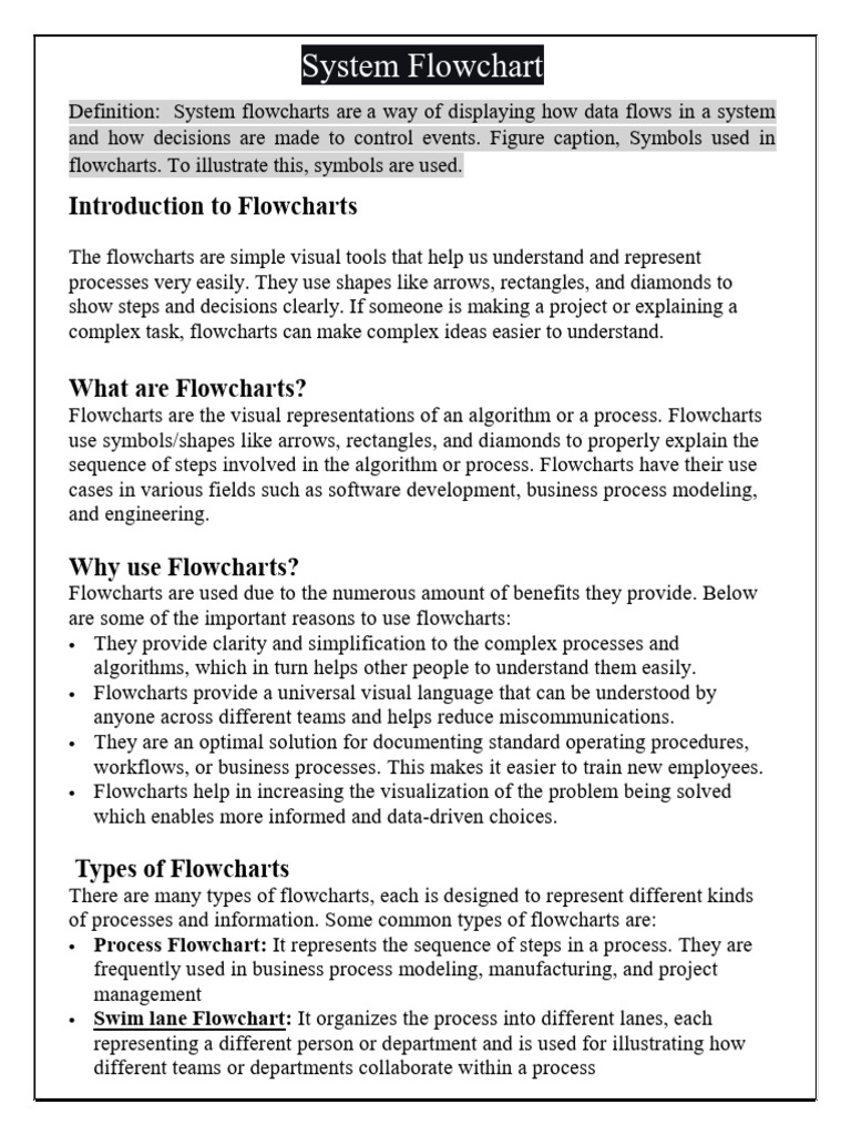 System Flowcharts | PDF | Business Process | Information Science