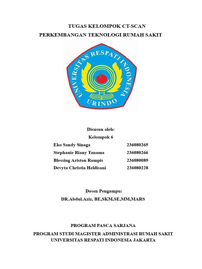 Tugas Kelompok 6 - Perkembangan Teknologi RS - CT Scan - 38F | PDF