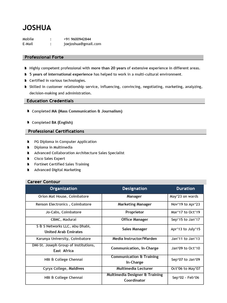 Joshua-Resume-2024 | PDF | Computing | Software