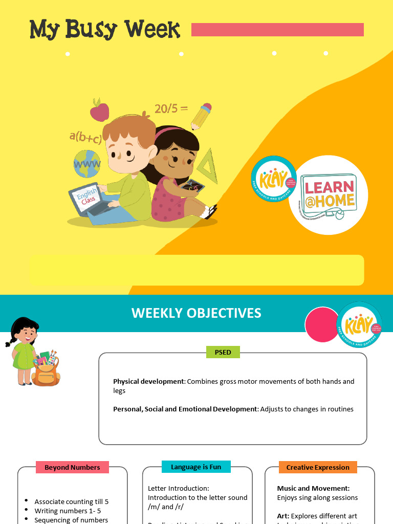 K1 - Week 7 - Home Home Activities | PDF | Learning | Cognition