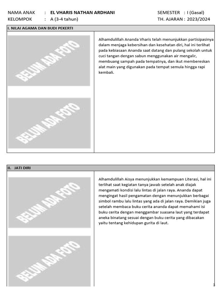 Rapor Sem1-EL VHARIS NATHAN ARDHANI | PDF