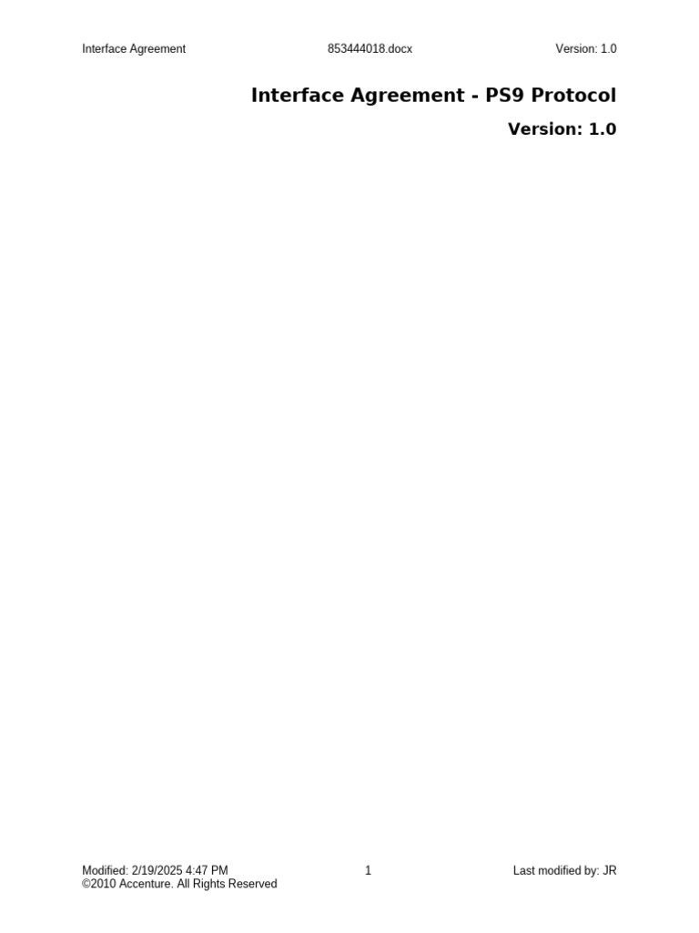 AP481 PS9 Interface Agreement V12.0 | PDF | Identity Document | Byte